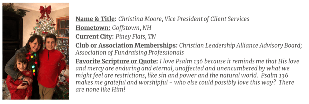 Meet Our Team Monday: Christina Moore · DickersonBakker